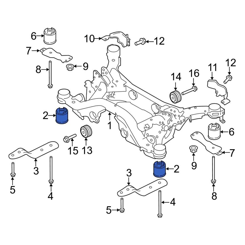 Land Rover OE LR012724 - Front Engine Cradle Insulator