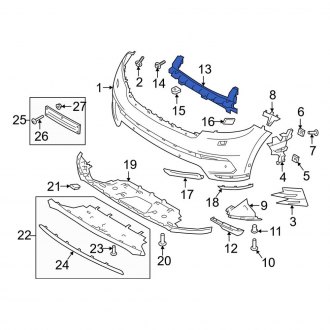 Land Rover Range Rover Velar Bumper Reinforcements & Energy Absorbers ...