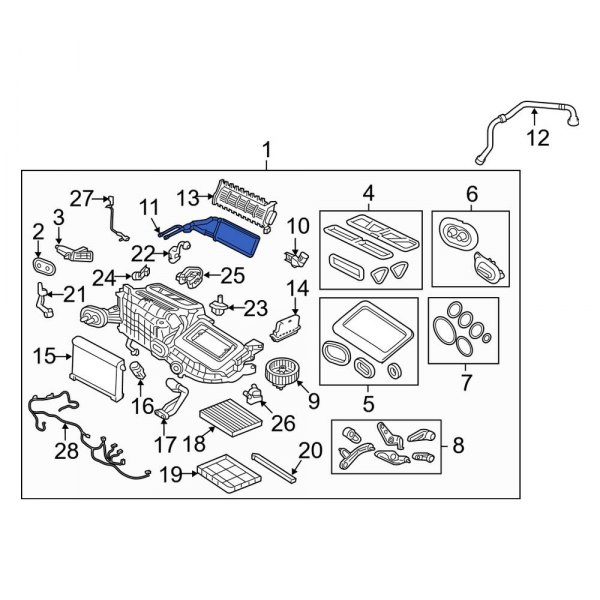 Land Rover OE LR093042 - HVAC Heater Core