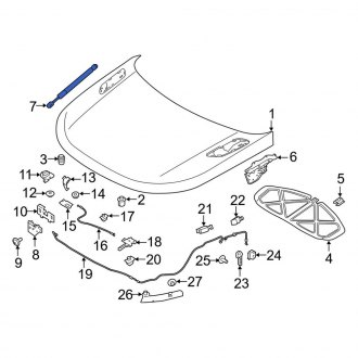 Land Rover Range Rover Velar Hood Shocks & Struts | Hood Lift Support ...