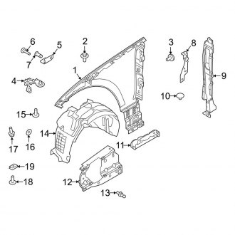 2025 Land Rover Range Rover Velar Fender Support Braces & Hardware ...