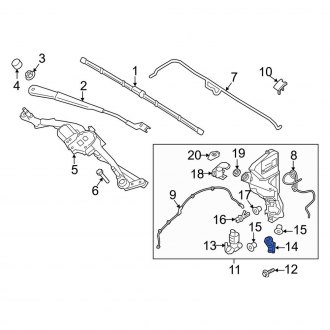 Land Rover Range Rover Velar OEM Wiper Blade & Washer Parts | Motors ...