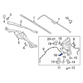Land Rover Range Rover Velar OEM Wiper Blade & Washer Parts | Motors ...