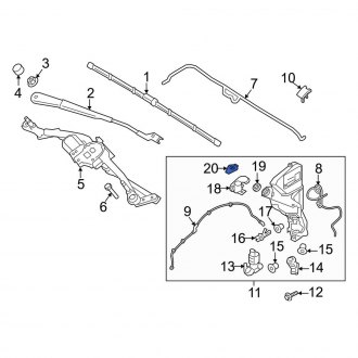 Land Rover Range Rover Velar OEM Wiper Blade & Washer Parts | Motors ...