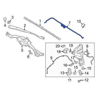 Land Rover Range Rover Velar OEM Wiper Blade & Washer Parts | Motors ...