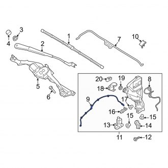 Land Rover Range Rover Velar OEM Wiper Blade & Washer Parts | Motors ...