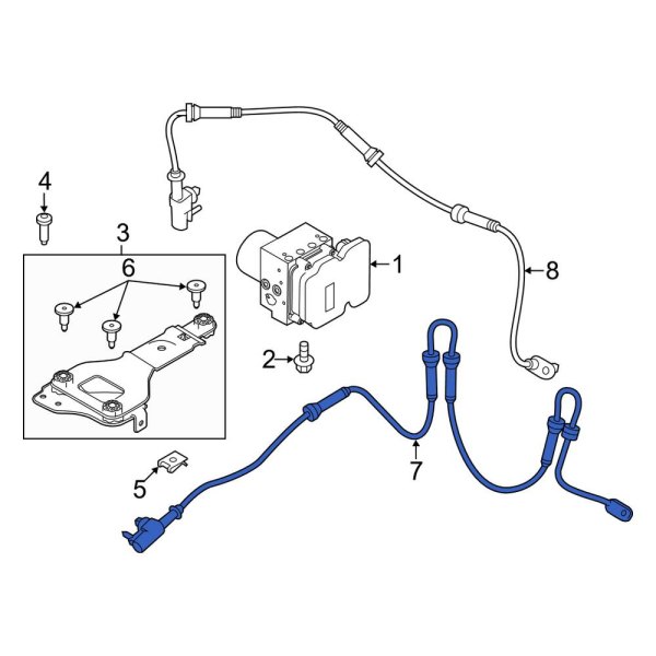 Land Rover OE LR081610 - Front ABS Wheel Speed Sensor