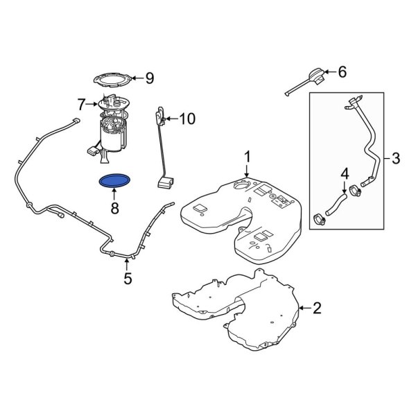 Land Rover OE LR117476 - Fuel Pump O-Ring