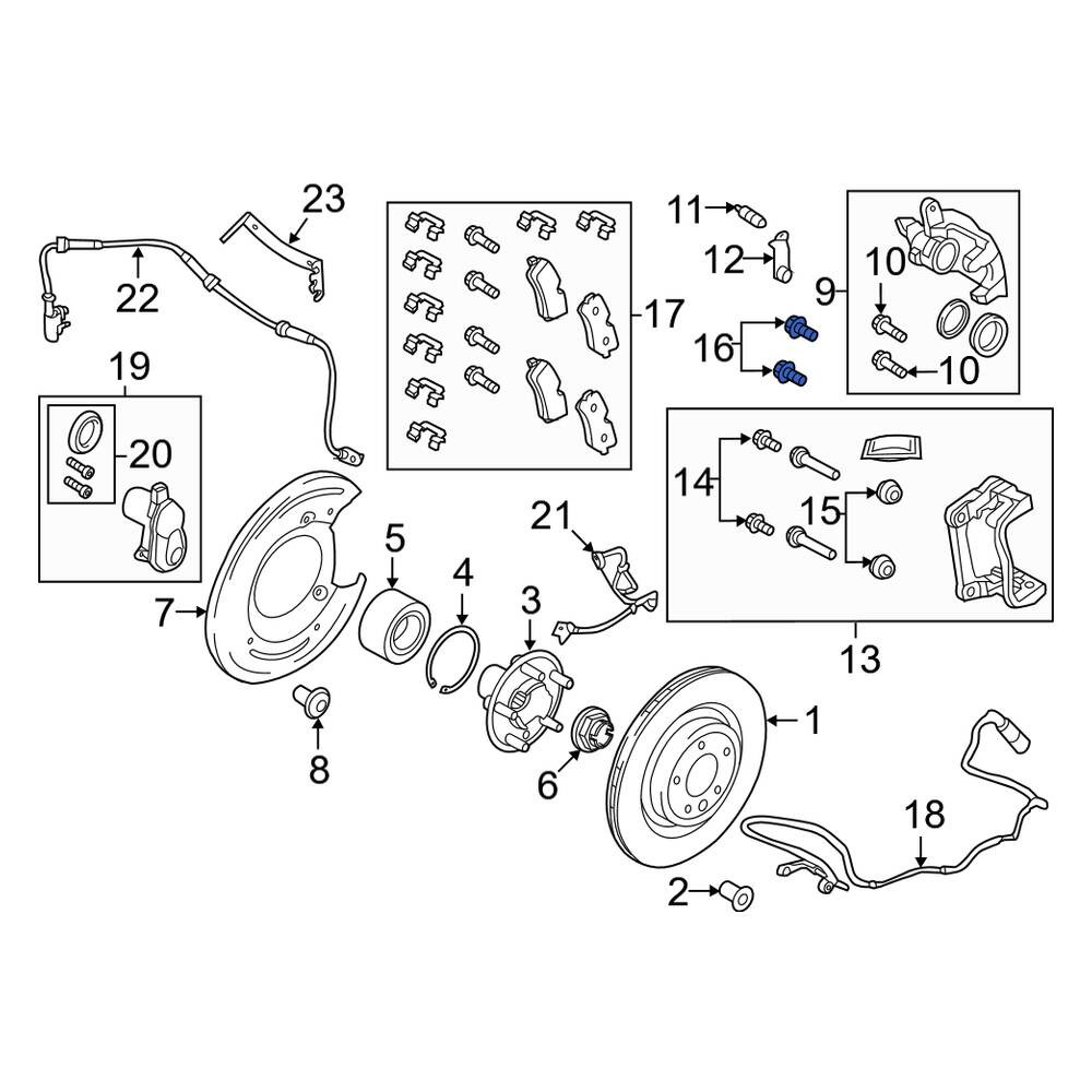 Land Rover OE SYG000013 - Disc Brake Caliper Anchor Plate Bolt