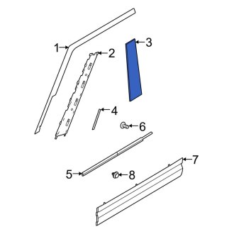 Land Rover Defender Door Moldings - Side, Edge, Belt | CARiD