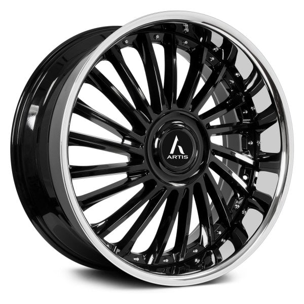 ARTIS® RENEGADE XL Wheels - Gloss Black with SS Chrome Lip Rims