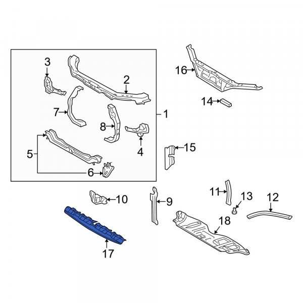 Lexus OE 5144106020 - Front Radiator Support Splash Shield