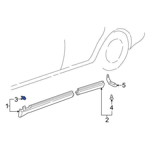Lexus OE 9046711063 - Front Rocker Panel Molding Clip