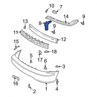 Lexus RX300 OEM Bumpers | Genuine Front & Rear Bumpers — CARiD.com