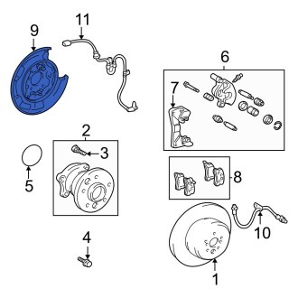 Lexus RX300 Brake Dust Shields & Backing Plates — CARiD.com