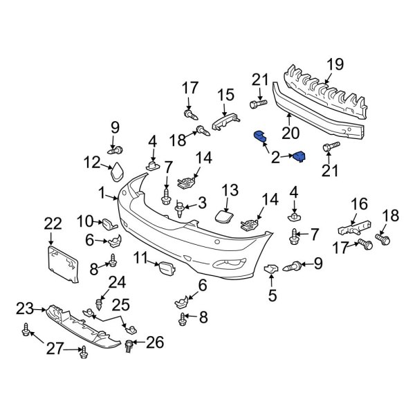 Lexus OE 532710B010 - Front Bumper Cover Bracket