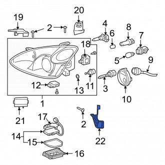 Lexus RX330 Header Panel Brackets & Hardware — CARiD.com