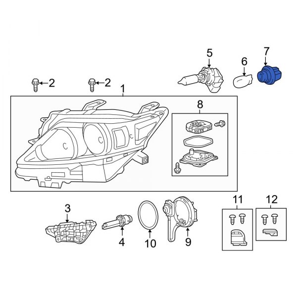 Lexus OE 9007560083 - Front Headlight Socket