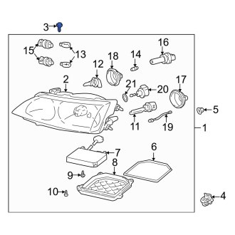 Lexus IS300 Headlight Components | Brackets, Adapters — CARiD.com