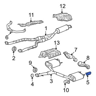Lexus IS250 OEM Exhaust Parts - Systems, Tips, Pipes | CARiD