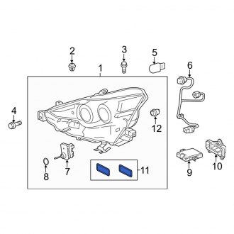 Lexus IS300 Headlight Components | Brackets, Adapters — CARiD.com