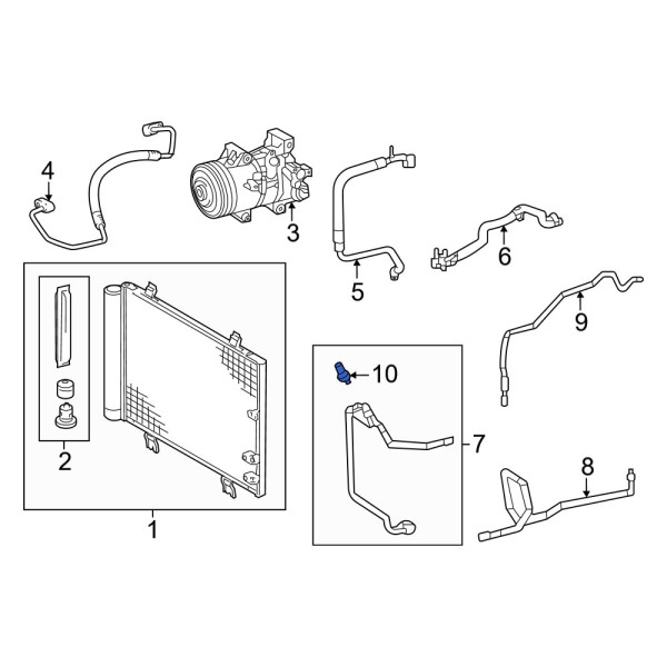Lexus OE 8871933020 - A/C Refrigerant Pressure Sensor