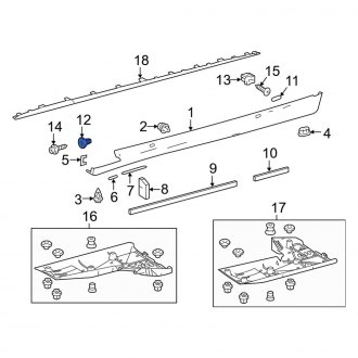 Lexus IS300 Rocker Panel Hardware | Clips, Brackets — CARiD.com