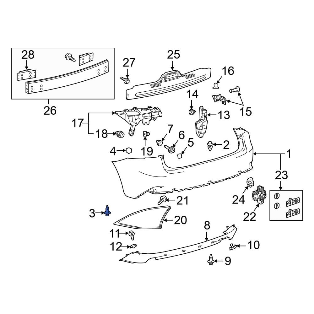 Lexus OE 5216102020 - Lower Bumper Cover Retainer
