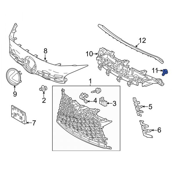 Lexus OE 9046707215 - Grille Retainer
