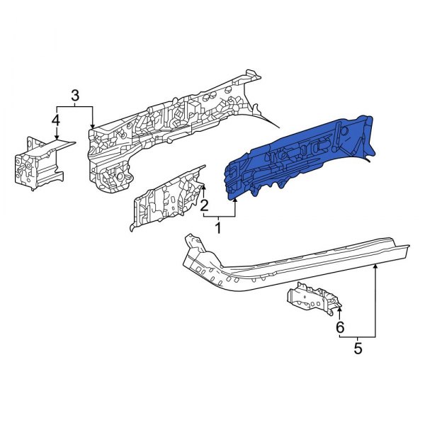 Lexus OE 5702648010 - Front Left Outer Frame Side Member