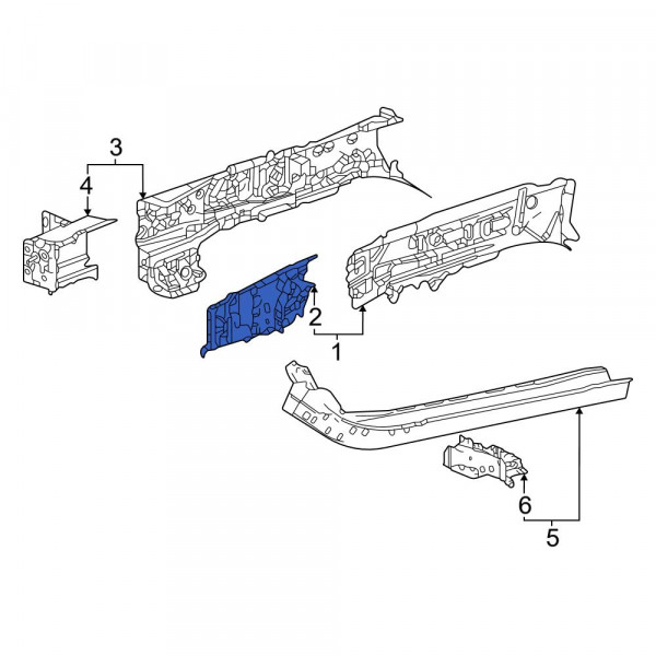 Lexus OE 5702448010 - Front Left Inner Frame Side Member