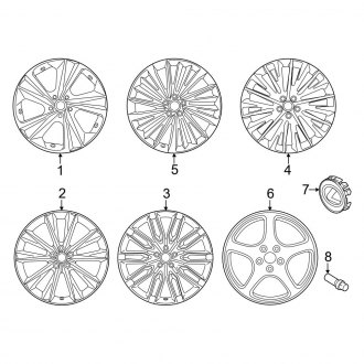 2024 Lexus RX350h OEM Wheels & Tires | Lug Nuts — CARiD.com