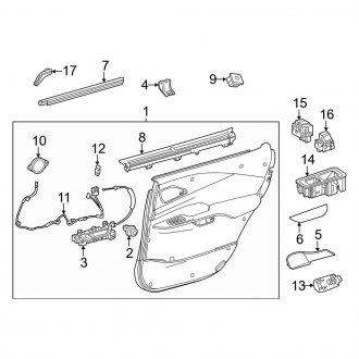2025 Lexus RX350h Interior Door Panels & Armrests – CARiD.com