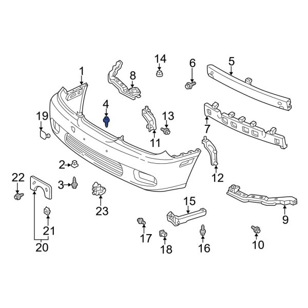 Lexus OE 9010906283 - Front Upper Bumper Cover Bolt