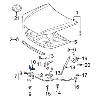 Lexus ES Hood Locks & Hood Latches | CARiD