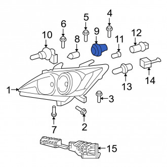 Lexus ES350 Headlight Components | Brackets, Adapters — CARiD.com