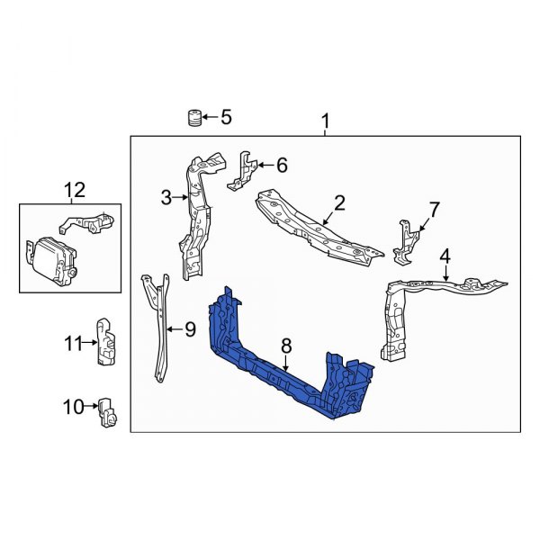 Lexus OE 5710407022 - Front Lower Radiator Support Tie Bar