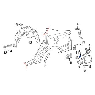 Lexus ES300h OEM Quarter Panels & Parts - Rear & Front | CARiD