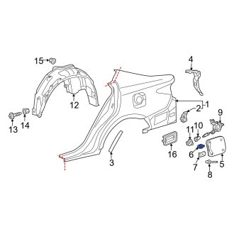 Lexus ES350 OEM Quarter Panels & Parts | Rear & Front — CARiD.com