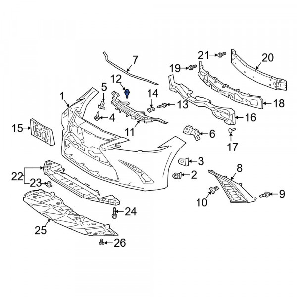 Lexus OE 90109A0061 - Headlight Mounting Bolt