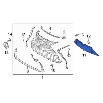 Lexus ES350 OEM Grilles | Factory Billet & Mesh Grilles — CARiD.com