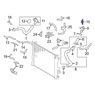 Lexus NX250 Thermostat Housings, Filler Necks — CARiD.com