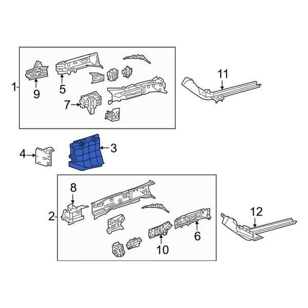 Lexus OE 5373706130 - Front Left Fender Apron Seal