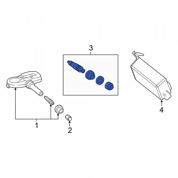 Lexus OE 044230E010 - Tire Pressure Monitoring System (TPMS) Sensor ...