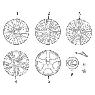 2019 Lexus ES Replacement Factory Wheels & Rims - CARiD.com
