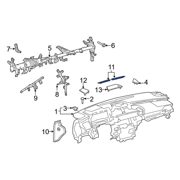 Lexus OE 5598133140 - Front Left Dashboard Air Vent Trim