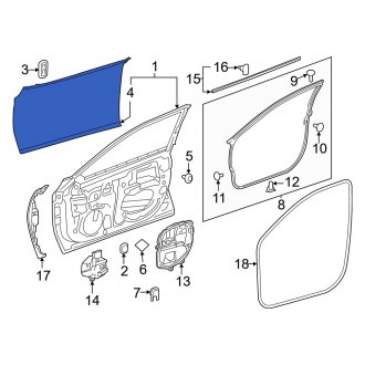 Lexus ES250 Replacement Door Shells & Skins — CARiD.com