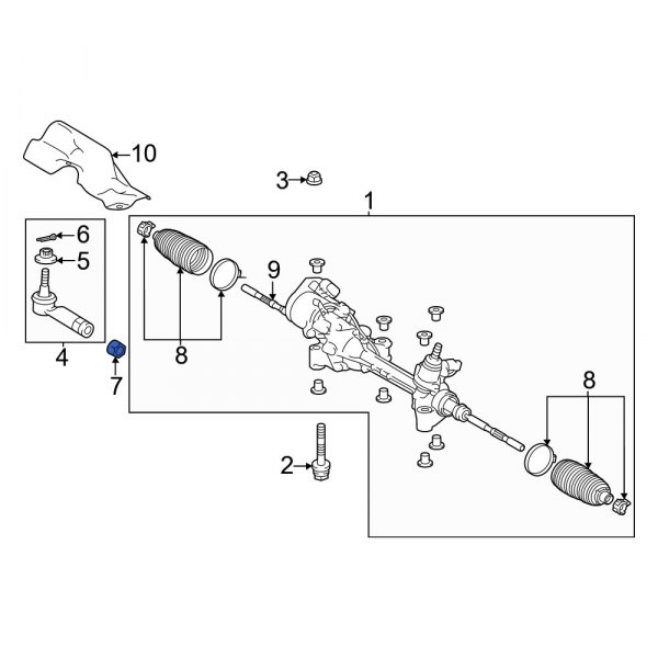 Lexus OE 9017818003 - Inner Steering Tie Rod Nut