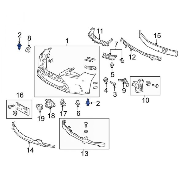 Lexus OE 4774906010 - Bumper Cover Retainer