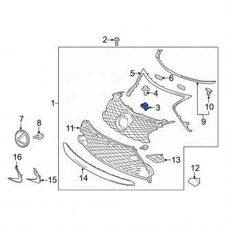 Lexus RC350 Grille Brackets & Hardware — CARiD.com